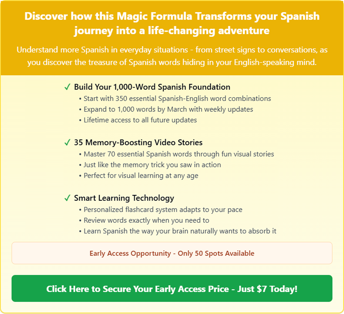 Instant Spanish Vocabulary Accelerator - Synergy Spanish
